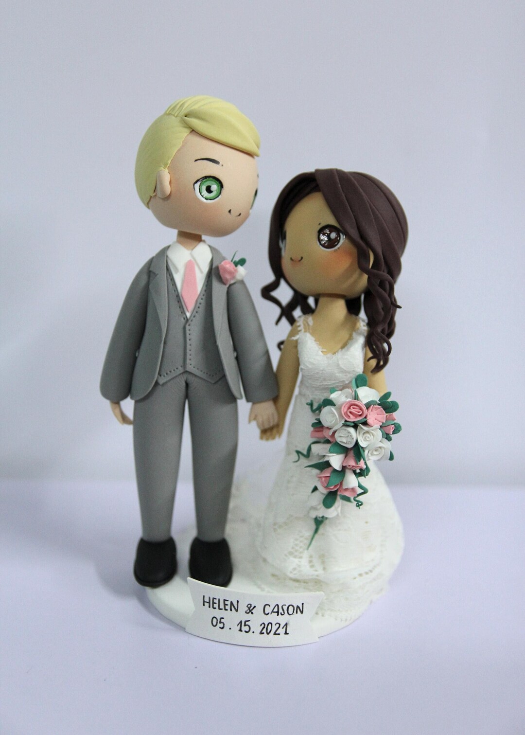 Regency Wedding Cake Topper, Pink Wedding Theme, Romantic Wedding Theme ...