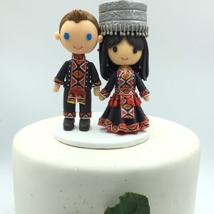 Mini Mien Wedding Cake Topper, Hmong Couple Wedding Gift, Elopement ...