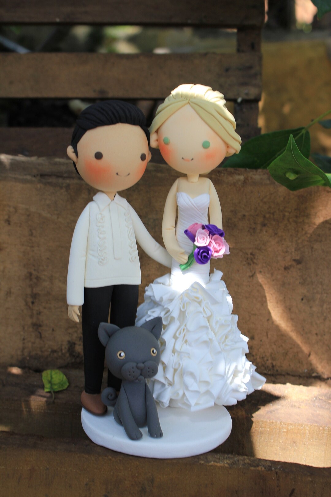 Tall Bride & Short Groom Wedding Cake Topper Customized Bride - Etsy