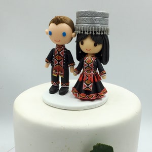 Mini Mien Wedding Cake Topper, Hmong Couple Wedding Gift, Elopement ...