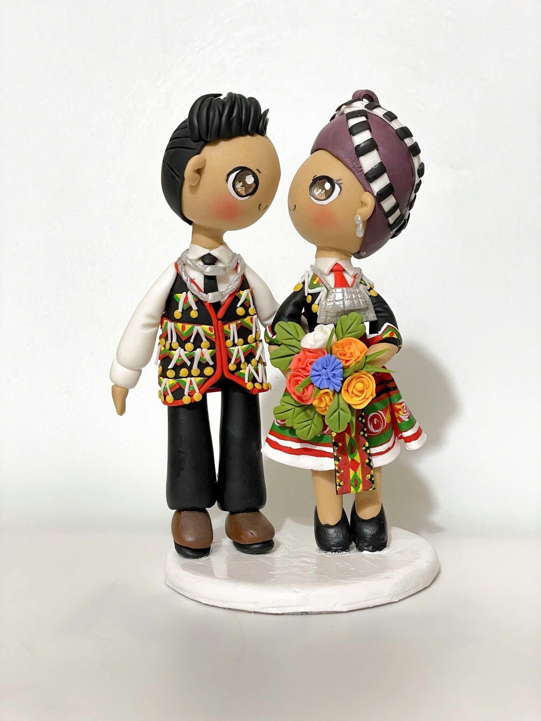Ethnic Wedding Cake Topper, Look at Each Other Cake Topper, Hmong ...
