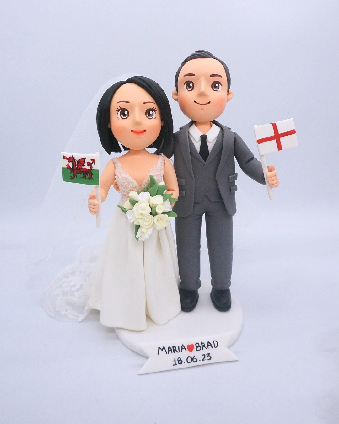 England & Wales Wedding Cake Topper, Timeless Wedding Cake Topper ...