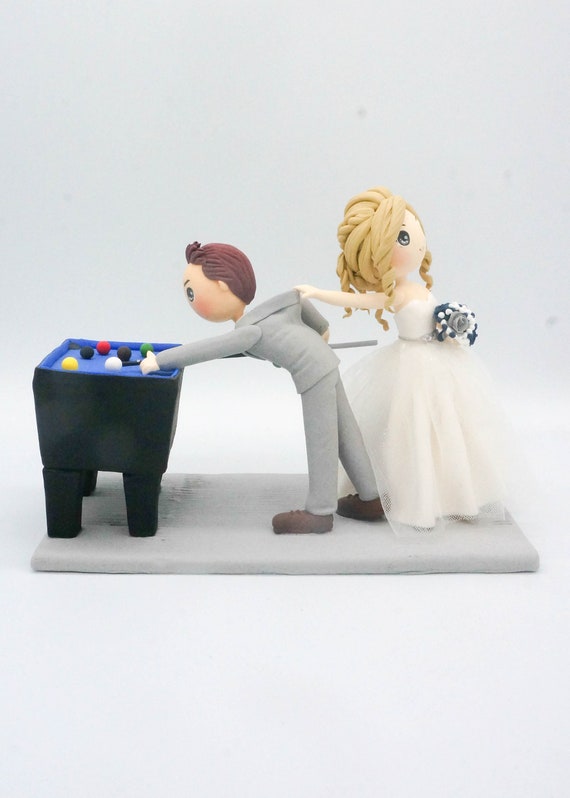 Billiards Custom Wedding Cake Topper Pool Player Wedding - Etsy