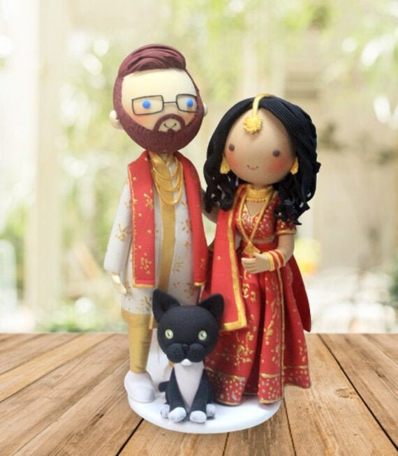 Indian Wedding Cake Topper Traditional Wedding Topper - Etsy