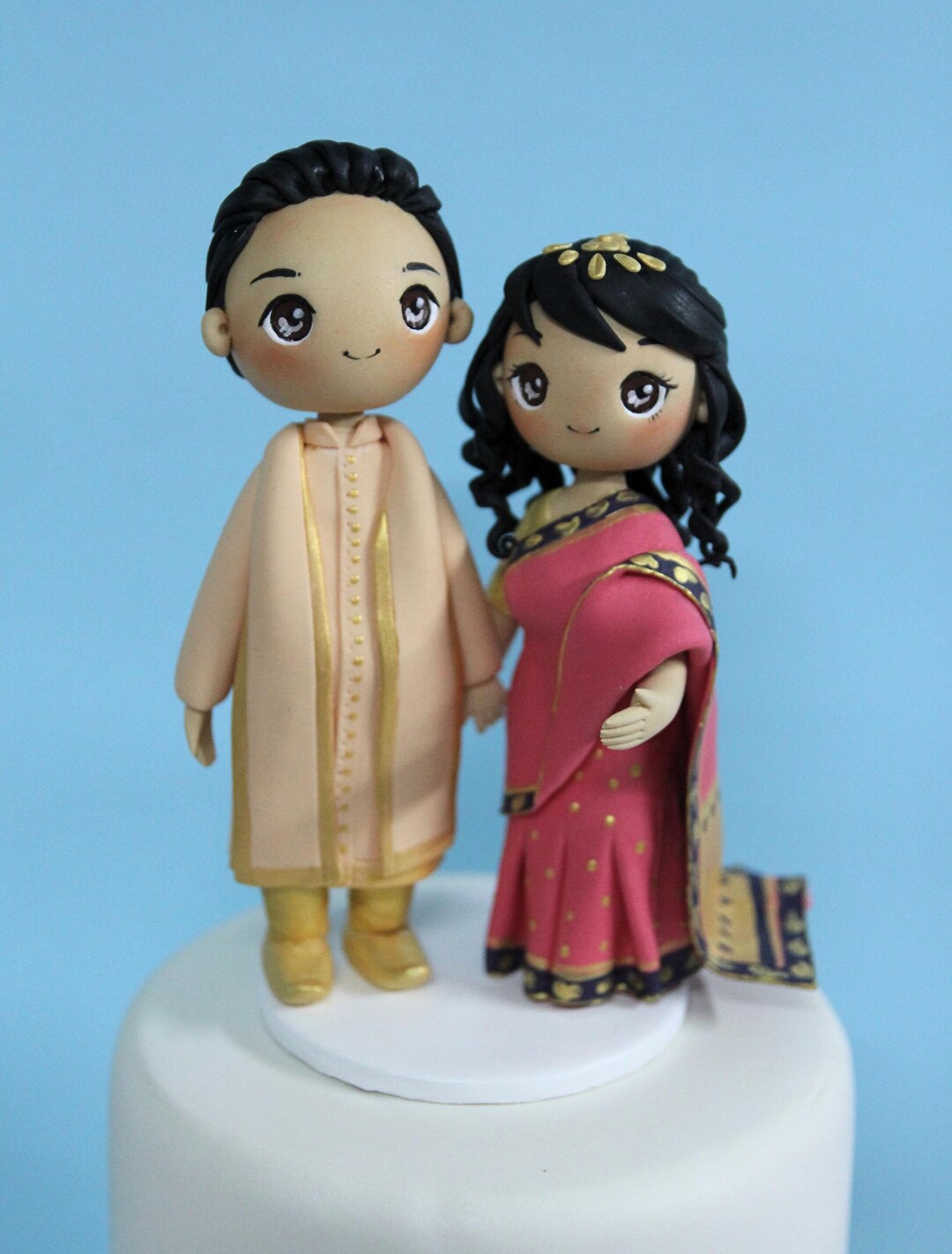 Indian Wedding Cake Topper, Pakistani Wedding Couple, Ethnic Couple ...