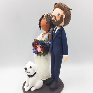 Indian Wedding Cake Topper, Saree Bride & Suit Groom Cake Topper ...