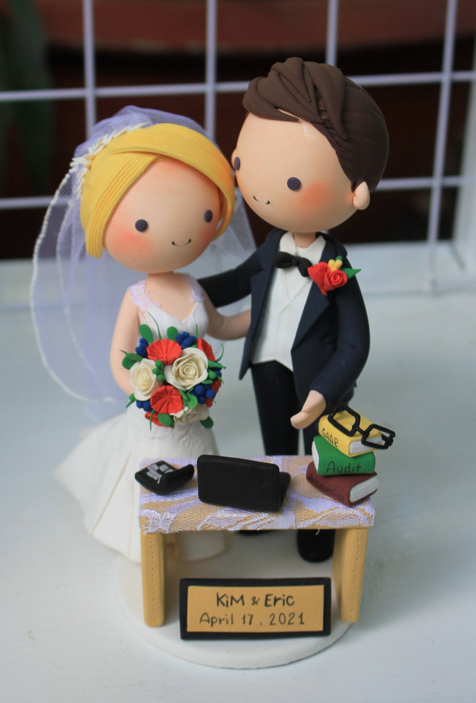 Accountant Wedding Cake Topper Profession Wedding Topper | Etsy