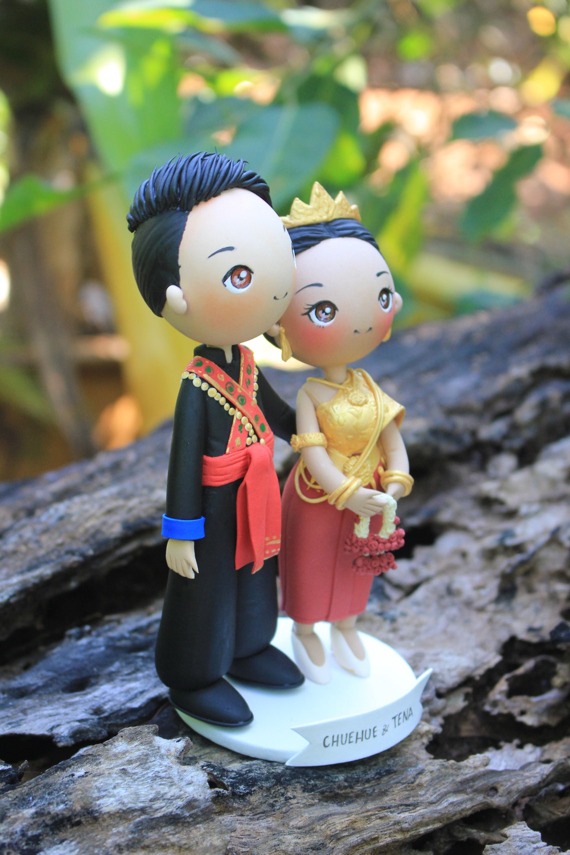 Cambodia & Hmong Wedding Cake Topper Ethnic Bride and Groom - Etsy