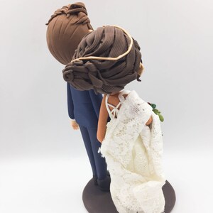 Indian Wedding Cake Topper, Saree Bride & Suit Groom Cake Topper ...