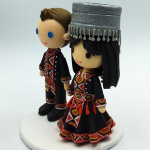 Mini Mien Wedding Cake Topper, Hmong Couple Wedding Gift, Elopement ...