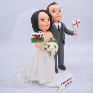 England & Wales Wedding Cake Topper, Timeless Wedding Cake Topper ...