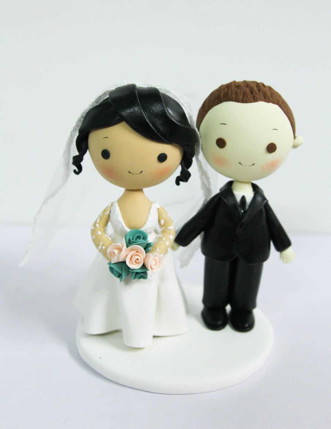 Mini Wedding Cake Topper, Classic Wedding Cake Topper, Small Wedding ...