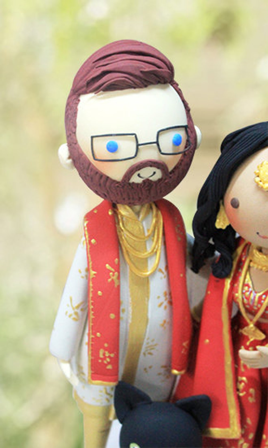 Indian Wedding Cake Topper Traditional Wedding Topper - Etsy