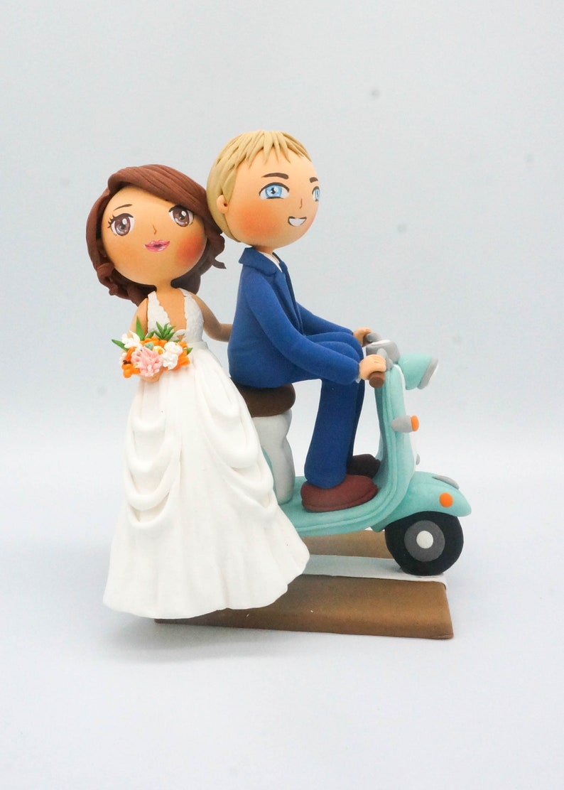 Custom Wedding Cake Topper Vespa Wedding Cake Topper Scooter | Etsy