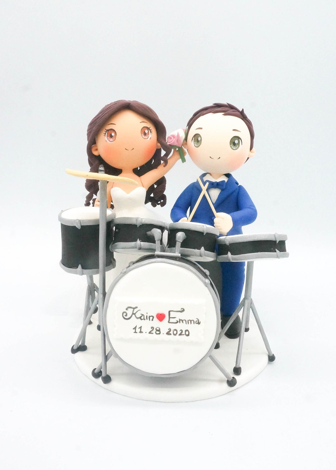 Drummer Wedding Cake Topper, Musician Wedding Cake Topper, Groom ...