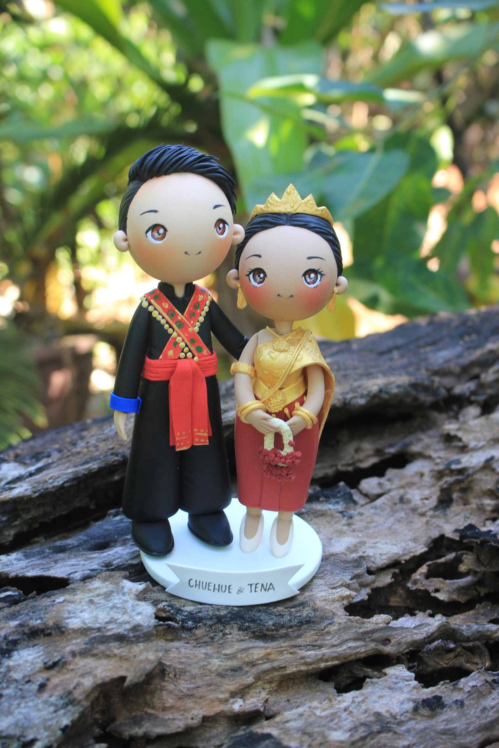 Cambodia & Hmong Wedding Cake Topper Ethnic Bride and Groom - Etsy
