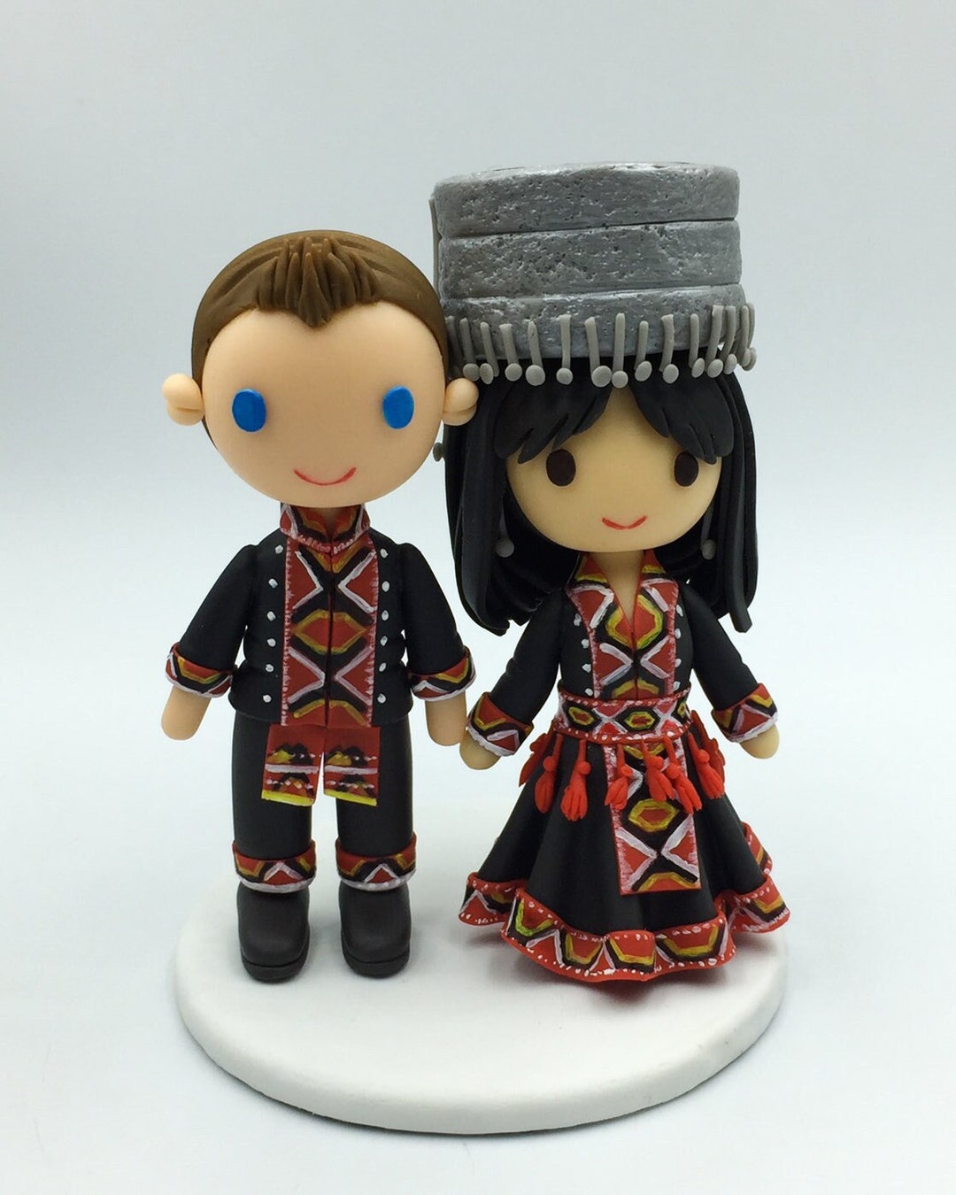 Mini Mien Wedding Cake Topper, Hmong Couple Wedding Gift, Elopement ...