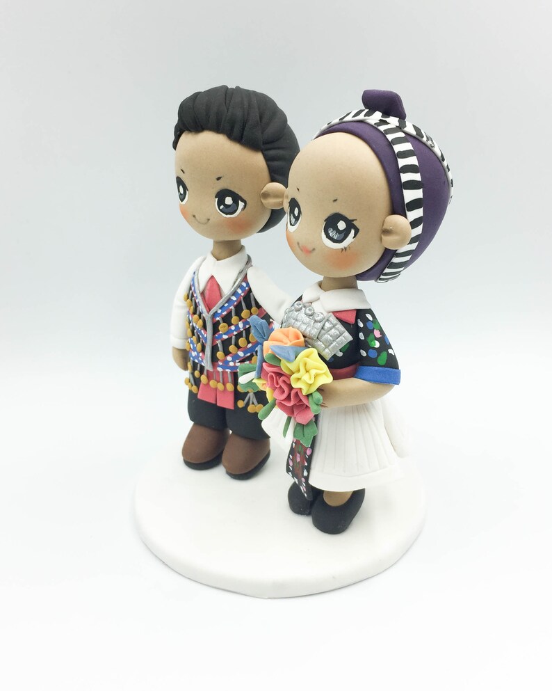 Mini Hmong Wedding Cake Topper Interracial Wedding Cake - Etsy