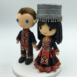 Mini Mien Wedding Cake Topper, Hmong Couple Wedding Gift, Elopement ...