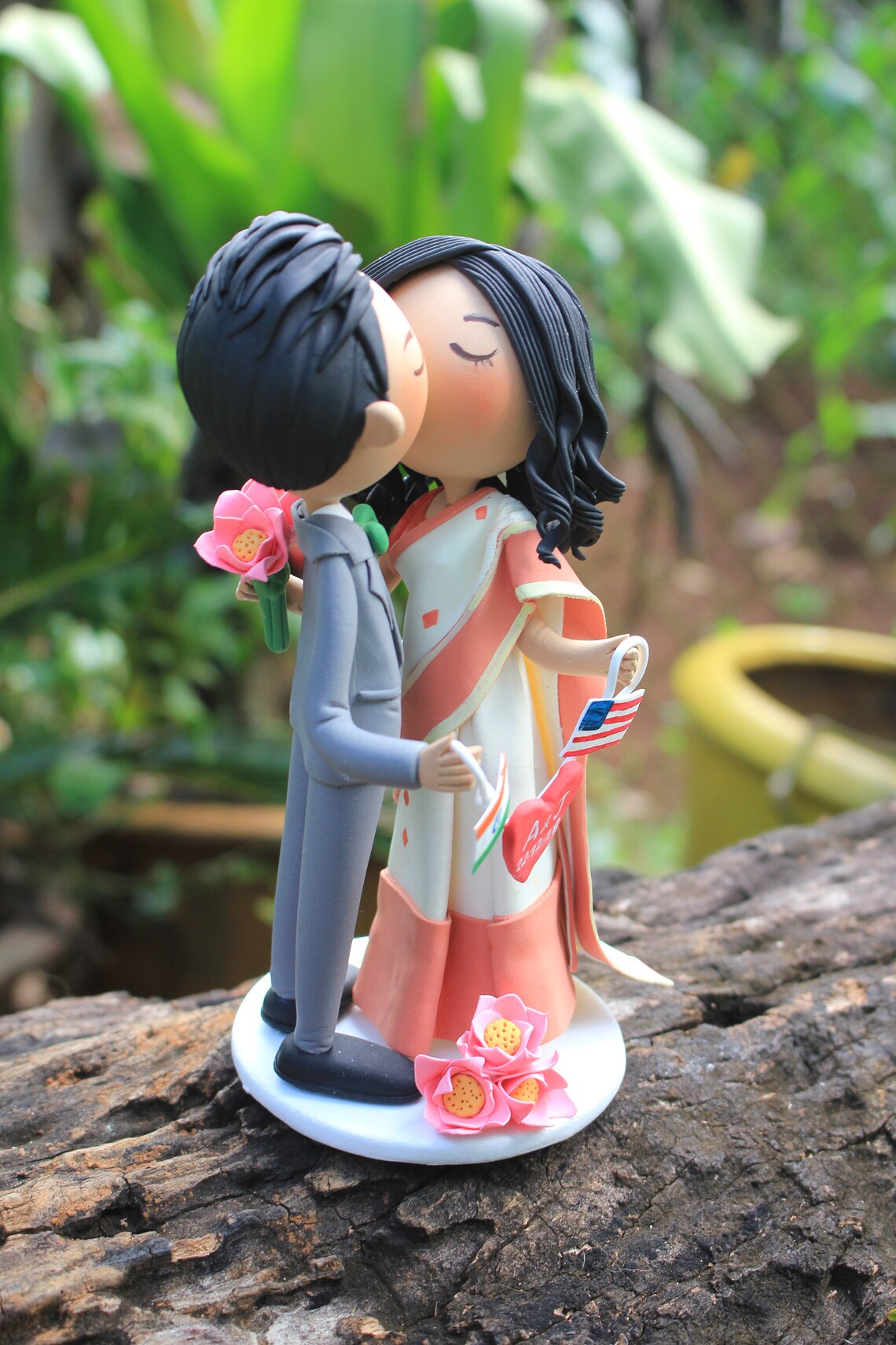 Indian Wedding Cake Topper Indian Traditional Wedding Costume - Etsy