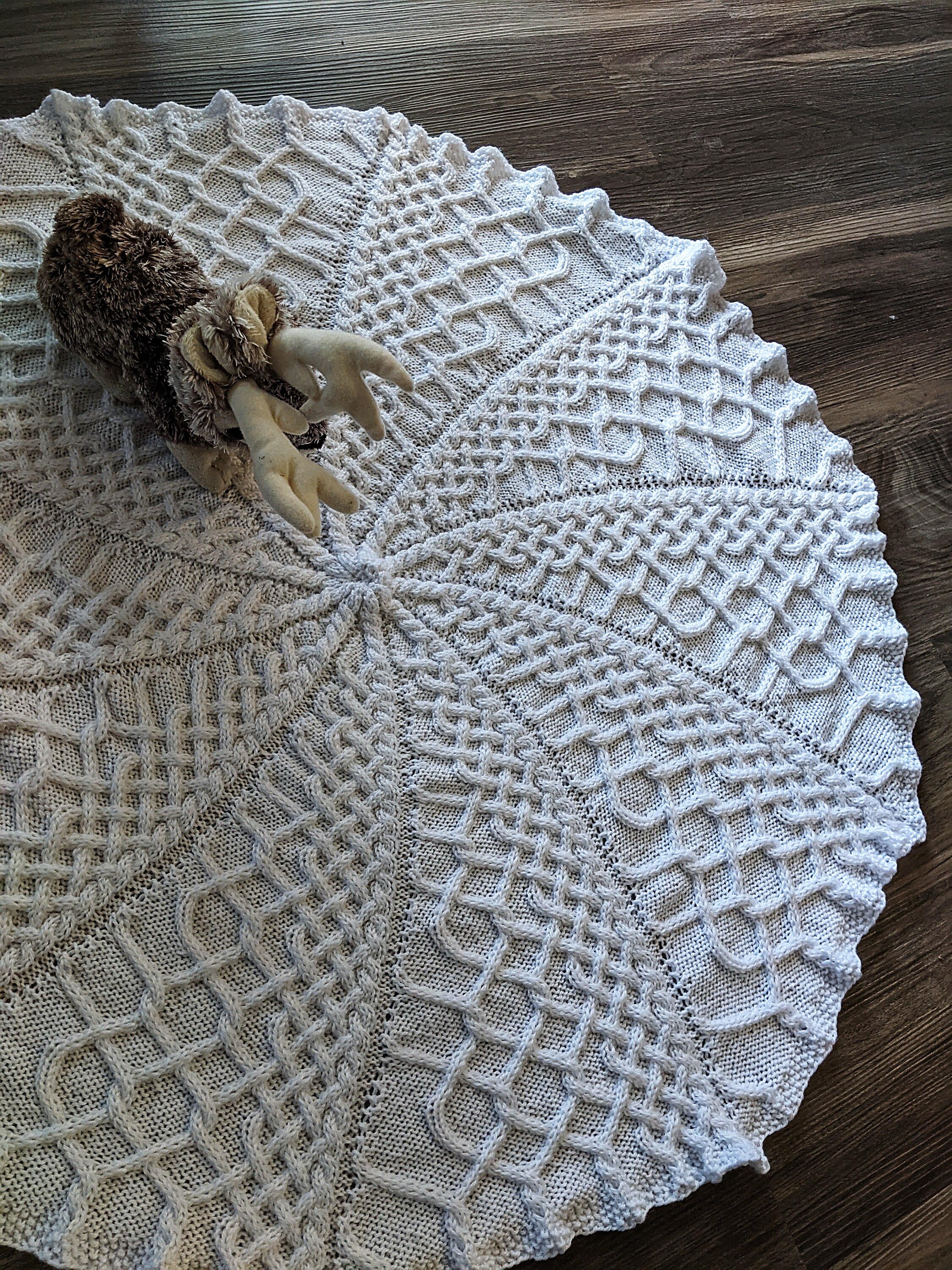 Cable and Swirl Baby Blanket Knitting Pattern - Etsy