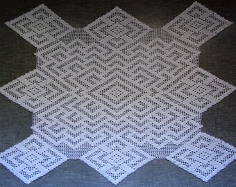 Celtic Block Center Piece Filet Crochet Pattern - Etsy