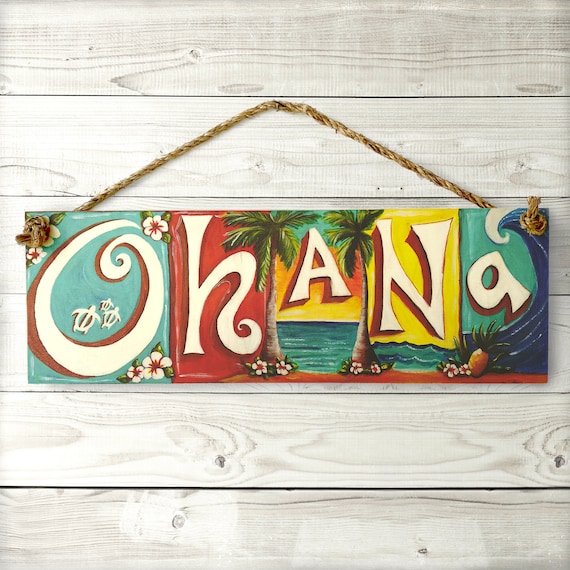 Vintage Ohana Sign Hawaii Ohana means Family Tropical | Etsy