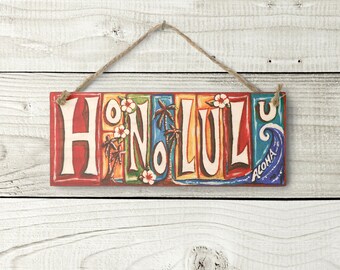 Hula Sign Hawaiian Sign Tropical Beach Decor | Etsy
