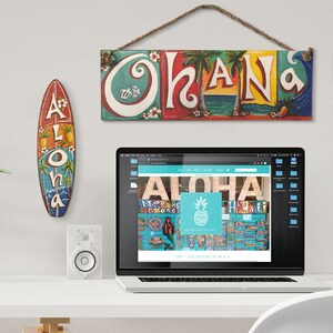 Vintage Ohana Sign - Hawaii Ohana (means Family) Tropical Beach Vintage ...