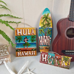 Hula Hawaii Sign - Hawaiian Sign Tropical Beach Decor Hula Art - Etsy