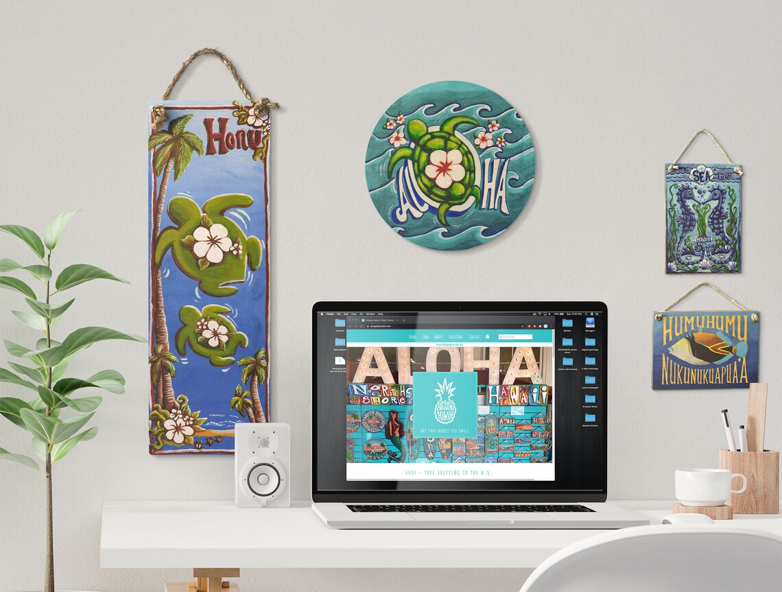 Vintage Honu Sign Hawaiian Sea Turtle Beach Vintage Wood | Etsy