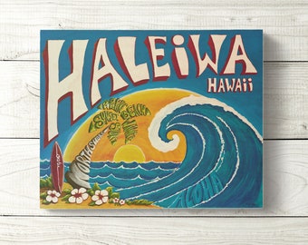 Aloha Diamond Head Sign Hawaii Surf Art 8x10 | Etsy