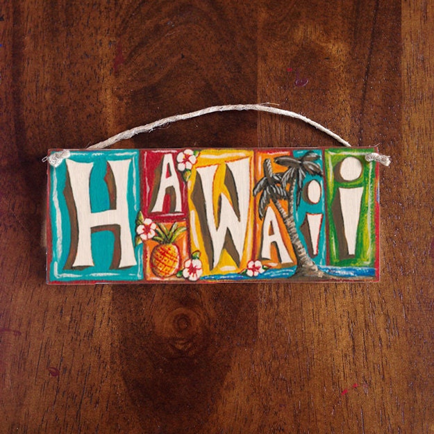 Hawaii Sign Hawaiian Sign Tropical Beach Decor Hawaii | Etsy