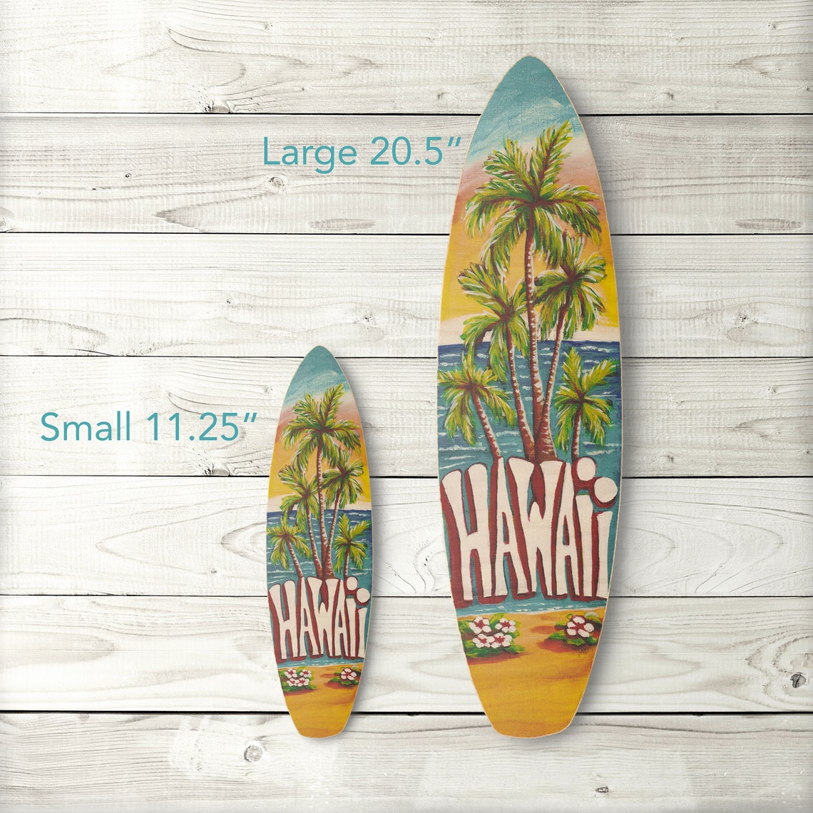 Hawaii Palms Surfboard Beach Tropical Surf Art Hawaii - Etsy