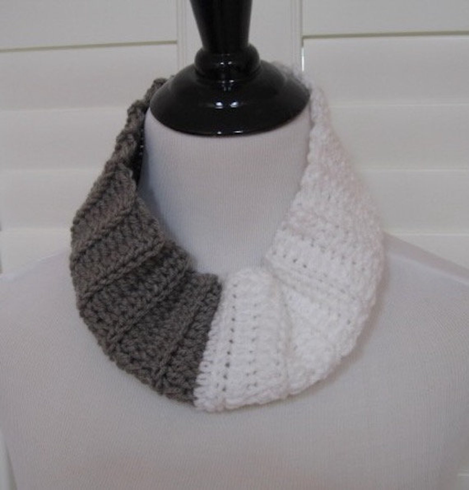 Mini Cowl Color Block Ribbed Neck Warmer - Etsy