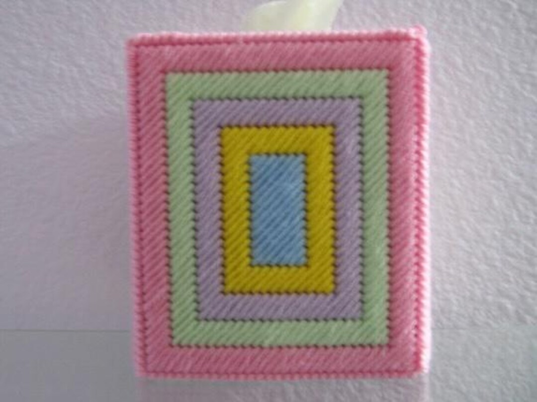 Pastel Rainbow Tissue Box Cover - Boutique Size Tissue Topper - Etsy
