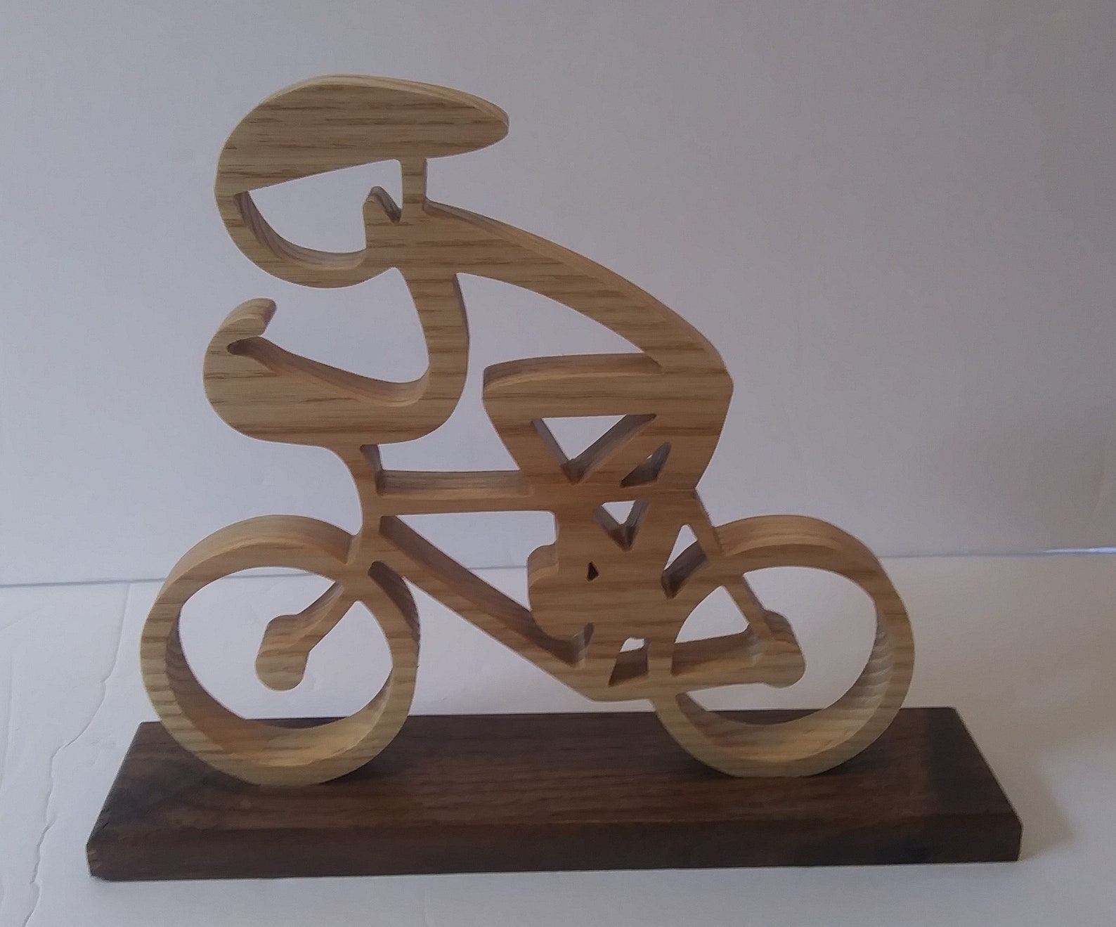 Stick Figure Bicyclist Wood Scroll Saw Cut. Bicycle - Etsy