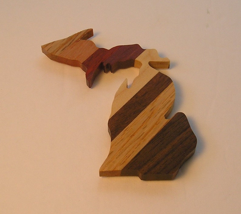 Michigan Shaped Laminated Hardwood Ornament or Magnet - Etsy