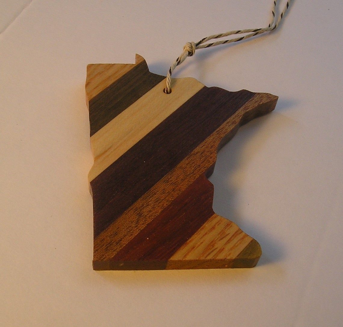 Minnesota Shaped Laminated Hardwood Ornament or Magnet - Etsy