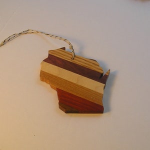 Wisconsin Shaped Ornament or Magnet, Laminated Hardwoods - Etsy