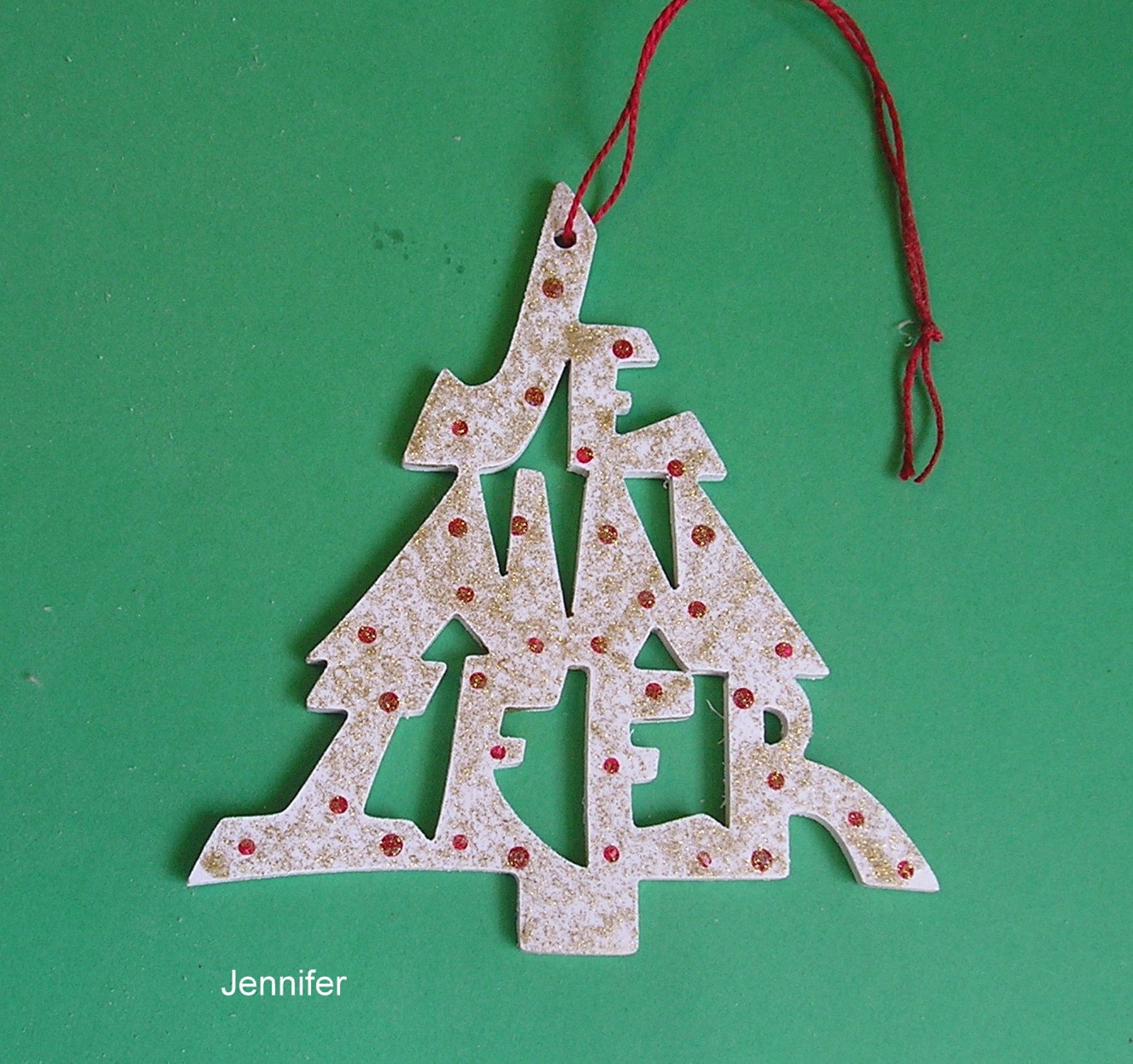 Personalized Name Ornament Tree Shaped - Etsy
