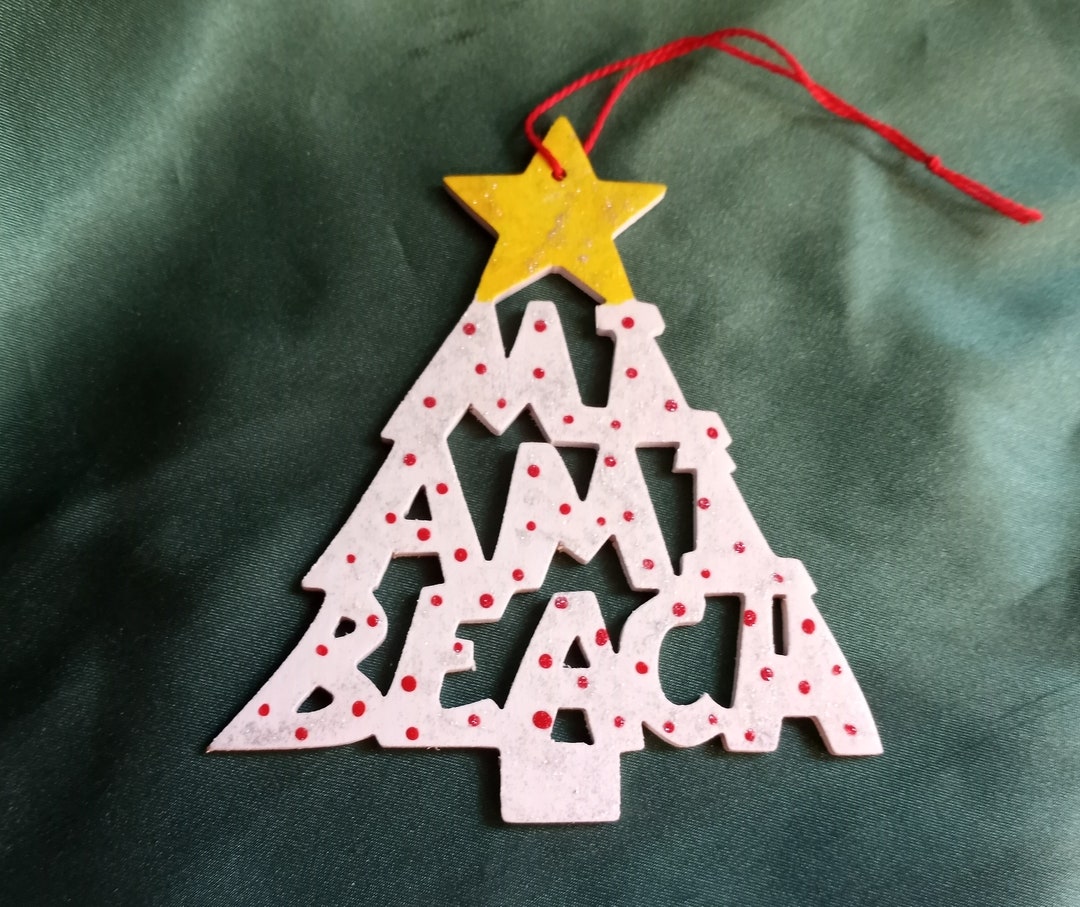 Miami Beach Ornament, Tree Shaped - Etsy