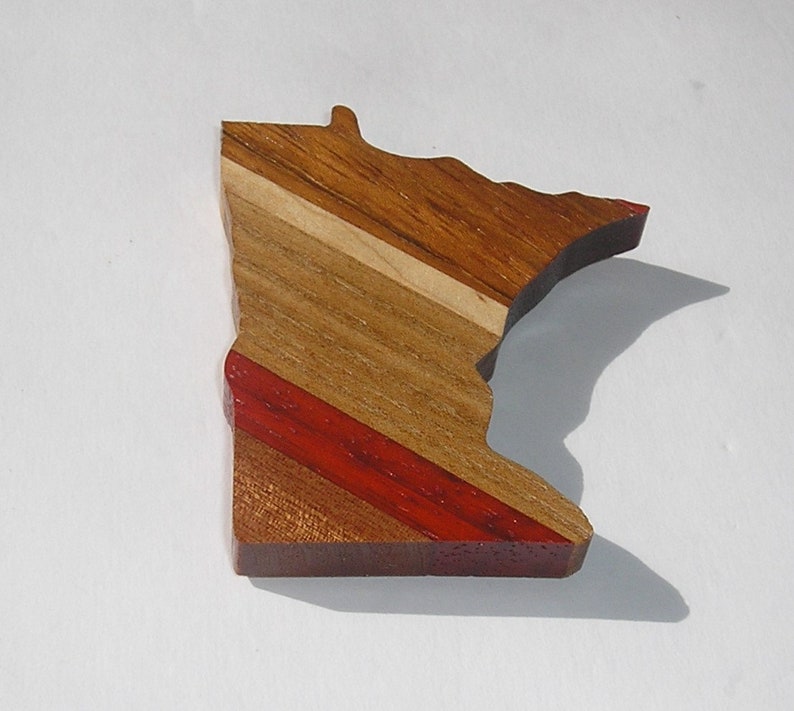 Minnesota Shaped Laminated Hardwood Ornament or Magnet - Etsy