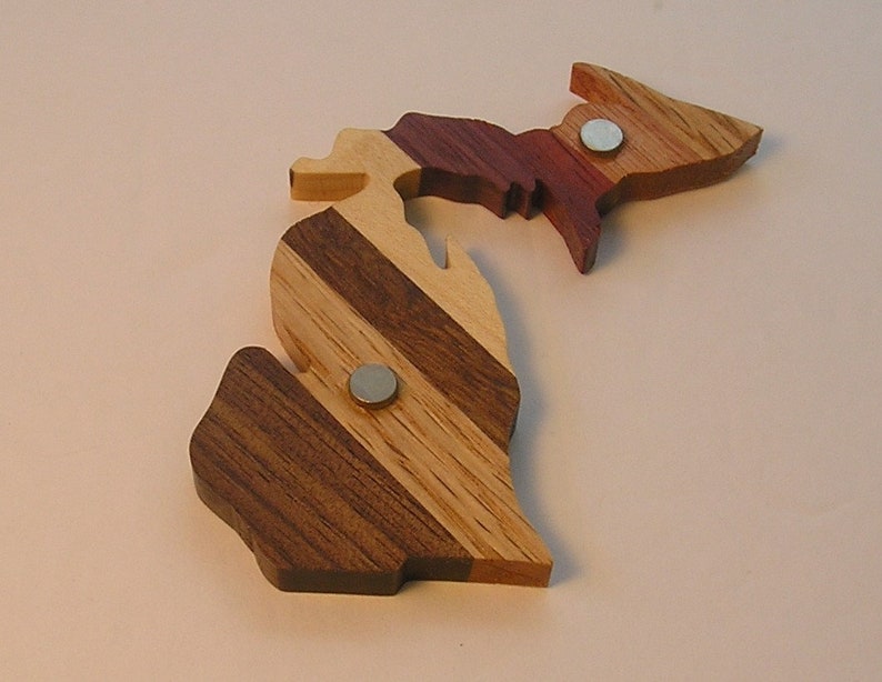 Michigan Shaped Laminated Hardwood Ornament or Magnet - Etsy