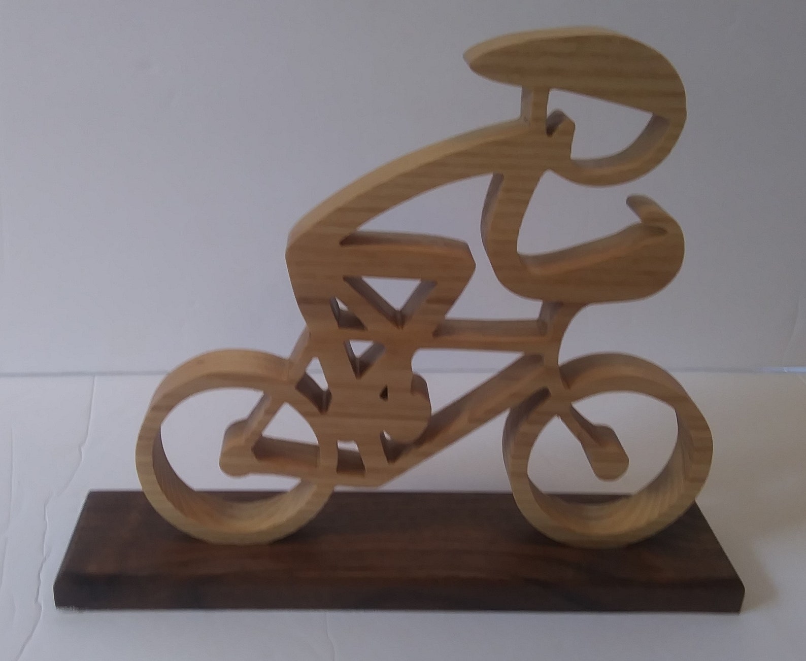 Stick Figure Bicyclist Wood Scroll Saw Cut. Bicycle | Etsy