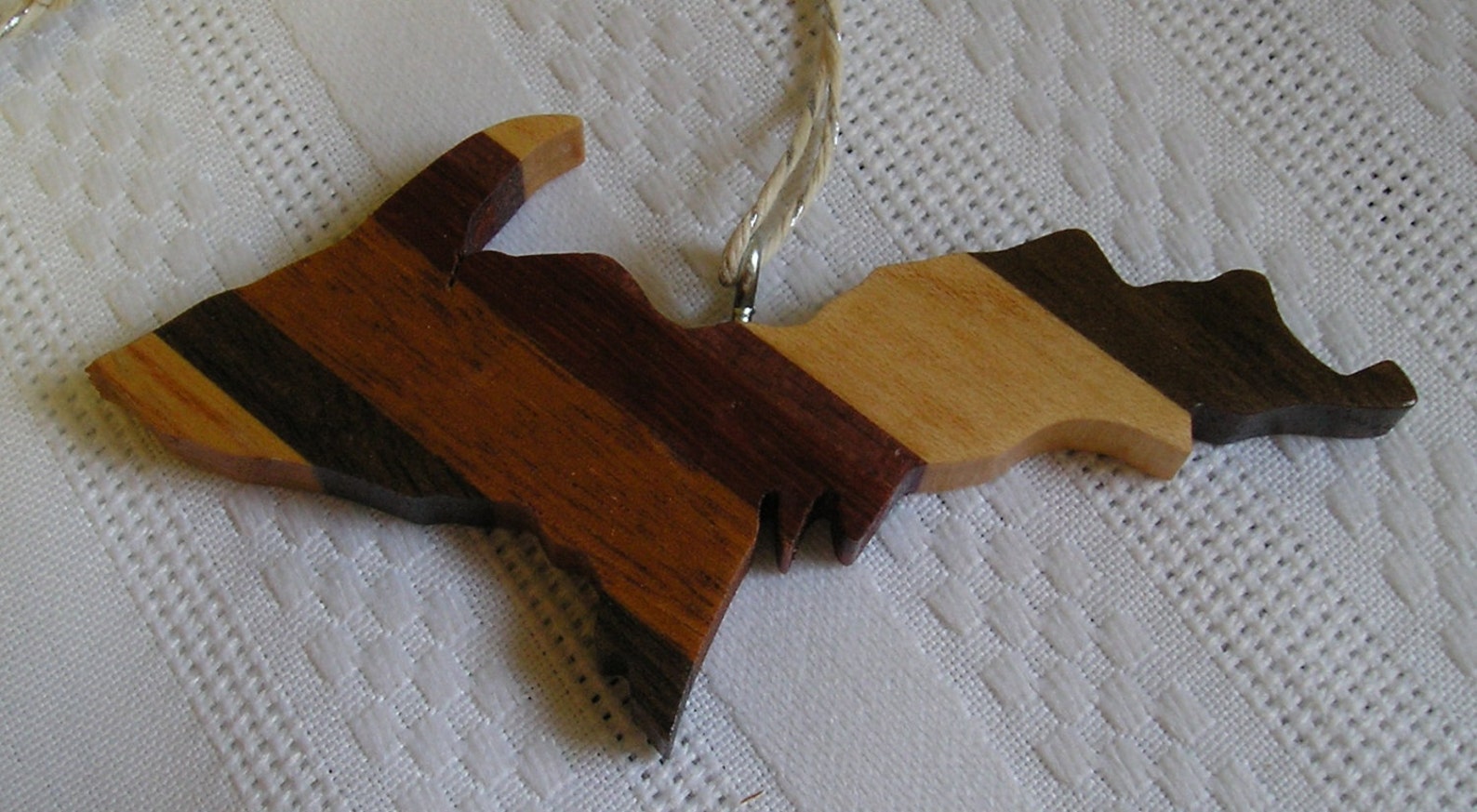Michigan Upper Peninsula Shaped Laminated Hardwood Ornament or - Etsy