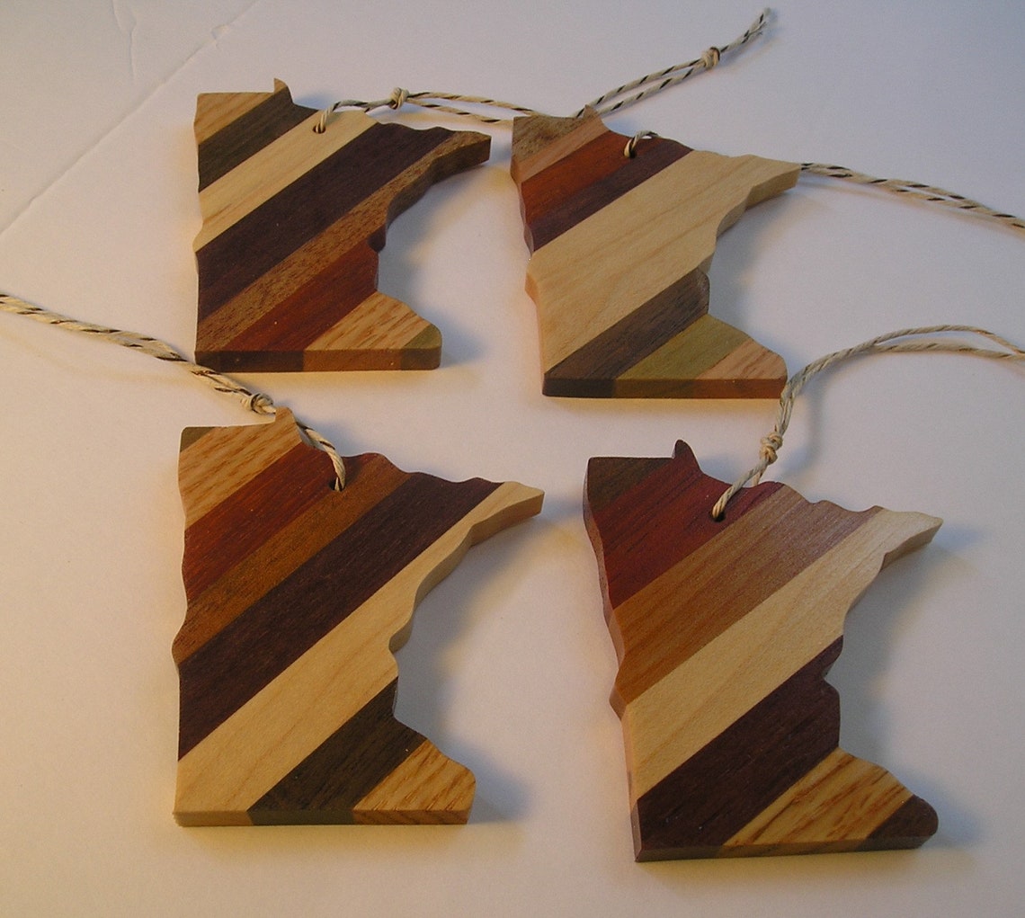 Minnesota Shaped Laminated Hardwood Ornament or Magnet - Etsy