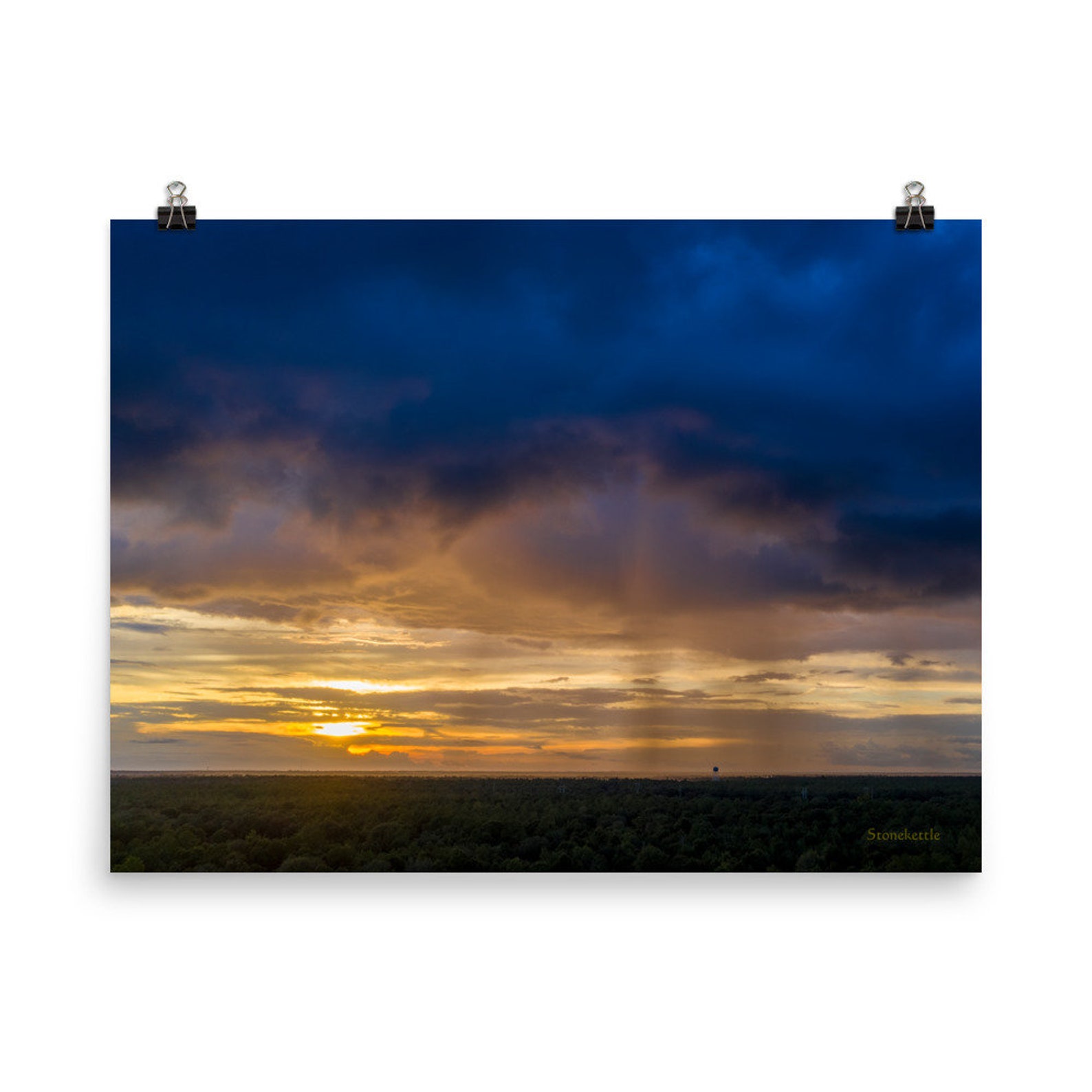 Sunset and Rain Print - Etsy