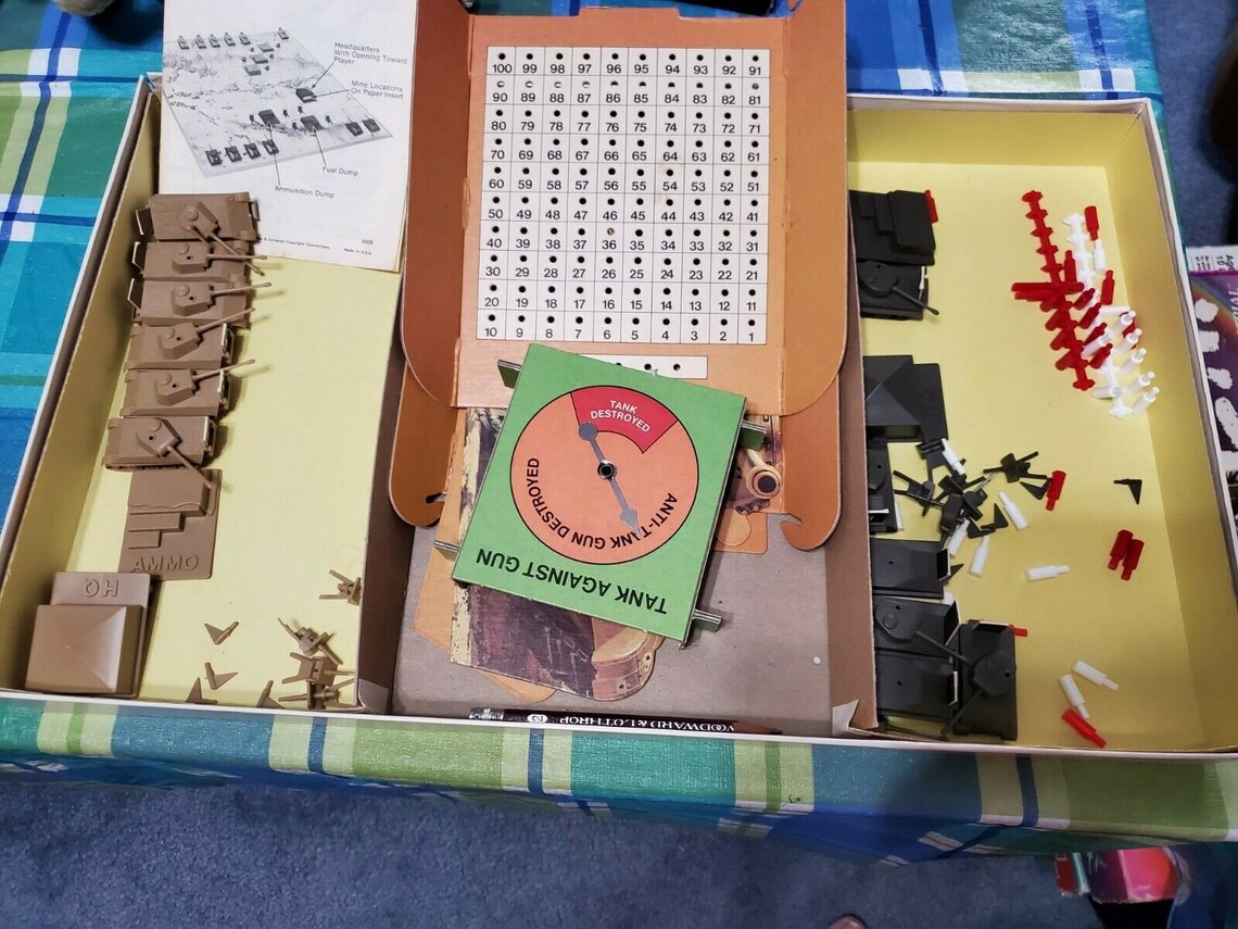 VTG 1975 Tank Battle Strategy Board Game MB Milton Bradley - Etsy