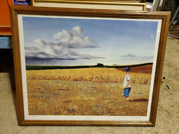 Waiting by Michael Hartung Farming John Deere Signed Numbered | Etsy